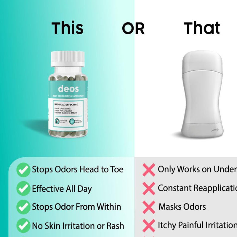 DEOS Internal Deodorant Supplement – Full Body Deodorizer – GlowellShop